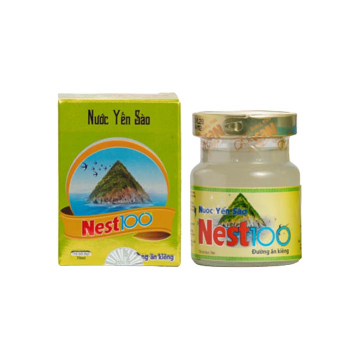 Nước Yến Đường Ăn Kiêng Nest 100 70Ml - Hộp 6 Lọ 10%